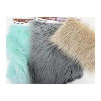 China 450gsm Colorful Printed Faux Fur Fabric for Long Pile Carpet Plush Curtain 65mm Fluffy for sale