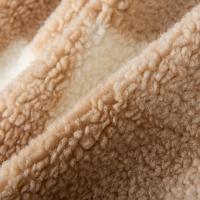 China Knitted 100% Polyester Jacquard Lamb Borg Sherpa Fleece Lining Fabric for Garment for sale