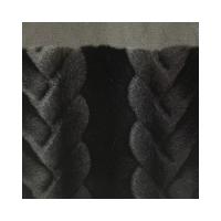 China Soft Hand Feel Faux Black Coat with 1150g/m Weight and Knitted Backing Technics for sale