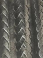China Soft Hand Feel Faux Black Coat with 1150g/m Weight and Knitted Backing Technics for sale