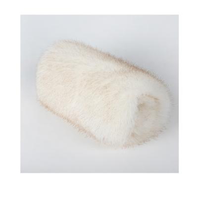 China 100%polyester Woven Fabric Knitted Soft Faux Fur with High Weight and Long Hair Pile for sale