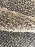 China Artificial Soft Plush Faux Fur Sherpa Teddy Fabric with Front Material 100% Polyester for sale