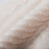 China Soft and Cozy 100% Polyester Tricot Knitted Brushed Faux Fur Fabric for Ladies Coat for sale