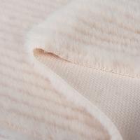 China Soft and Cozy 100% Polyester Tricot Knitted Brushed Faux Fur Fabric for Ladies Coat for sale
