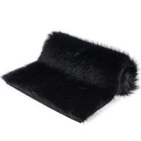 China Color Fastness Grade 4-5 Black Faux Fur Fabric for Ladies' Pullovers and Winter Wear for sale