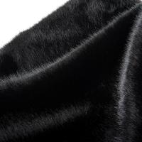 China Color Fastness Grade 4-5 Black Faux Fur Fabric for Ladies' Pullovers and Winter Wear for sale