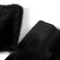 China Color Fastness Grade 4-5 Black Faux Fur Fabric for Ladies' Pullovers and Winter Wear for sale