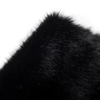 China Color Fastness Grade 4-5 Black Faux Fur Fabric for Ladies' Pullovers and Winter Wear for sale