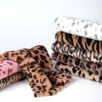 China 100% Polyester Super Soft Leopard Print Rabbit Fur Faux Fur Fabric for Fashionable Design for sale