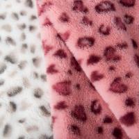 China 100% Polyester Super Soft Leopard Print Rabbit Fur Faux Fur Fabric for Fashionable Design for sale