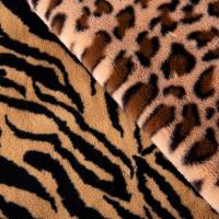 China 100% Polyester Super Soft Leopard Print Rabbit Fur Faux Fur Fabric for Fashionable Design for sale