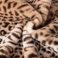China 100% Polyester Super Soft Leopard Print Rabbit Fur Faux Fur Fabric for Fashionable Design for sale