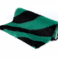 China Customizable Jacquard Artificial Long Fair Fur Fabric with 100% Polyester Back Material for sale