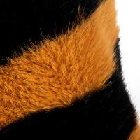 China Customizable Jacquard Artificial Long Fair Fur Fabric with 100% Polyester Back Material for sale