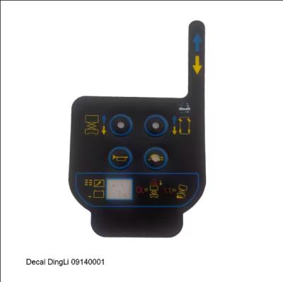 China DL-09140001 Scissor Lift Stickers with Adhesive Backing for DingLi JCPT Control Box - 3 Month Warranty for sale