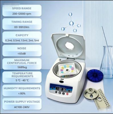 China SmartSpin Centrifuge with 12,000rpm  LCD display 40mm Hematocrit Adjustable Speed, Easy to Operate for sale