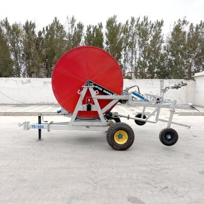 China Agriculture Travelling Farm Irrigation Hose Reel With Rain Gun Sprinkler for sale