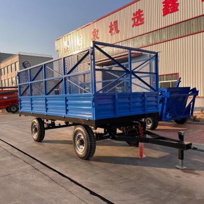 China Agricultural 4 Wheel Farm Tipping Trailer 7T For 70 Hp Tractor for sale