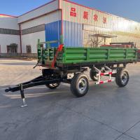 China Agricultural Four Wheel Farm Trailer Two Axle Green Colour 7CX-5 5T for sale