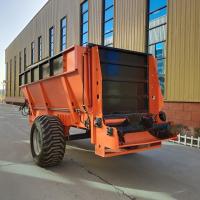 China Farm Trailer Horizontal Auger Traction Manure Spreader For Farmland for sale