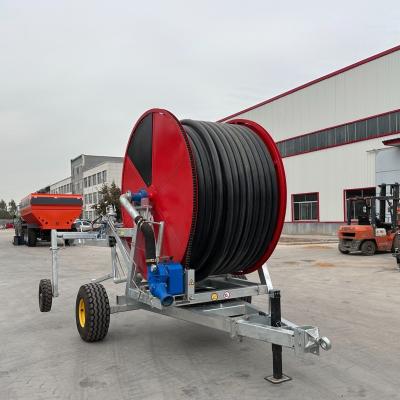 China Hose Reel Irrigation Equipment JP50 Red 75mm Pipe Diameter 430kg Total Weight for sale