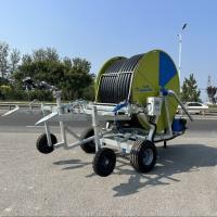 China Green Hose Reel Irrigation Equipment Agricultural Machinery 400m Tube Length for sale
