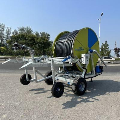 China Green Hose Reel Irrigation Equipment Agricultural Machinery 400m Tube Length for sale