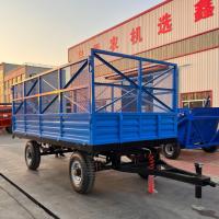 China Heavy Duty Farm Trailer For Agricultural Transport Blue Four Wheel 6t for sale