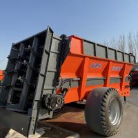 China Frozen Manure Spreader Double Vertical Auger Crusher Evenly Spread for sale