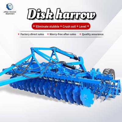 China Agricultural Machinery Stubble Disc Harrow Tractor Pulling 7.5m Working Width for sale