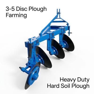 China Heavy Duty Disc Plough for Hard Soil with 3-5 Discs | Tractor Plough for Tough Farming Conditions for sale