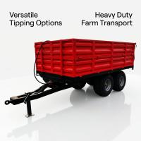 China 5-Ton Agricultural Hydraulic Tipping Trailer with Customizable Tipping Direction for Efficient Farm Transport for sale