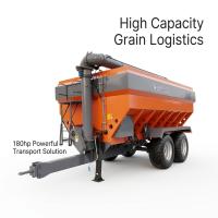 China 20 Cubes Grain and Fertilizer Transport Trailer with 24T Loading Capacity and 180hp Supporting Power for sale