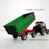 China 10 Ton Three-Way Hydraulic Tipping Farm Trailer with Air Brake System for Heavy-Duty Transport for sale