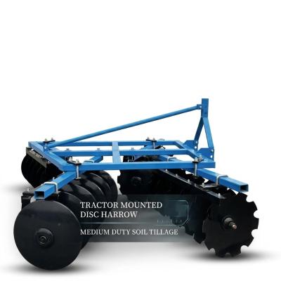 China Medium Duty Disc Harrow for Tractor with Notched & Plain Discs, Heavy-Duty Steel Frame, and Adjustable Working Angle for sale