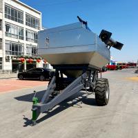 China Seven Cubic Meter Stainless Steel Farm Grain Transport Trailer For Agricultural Work for sale