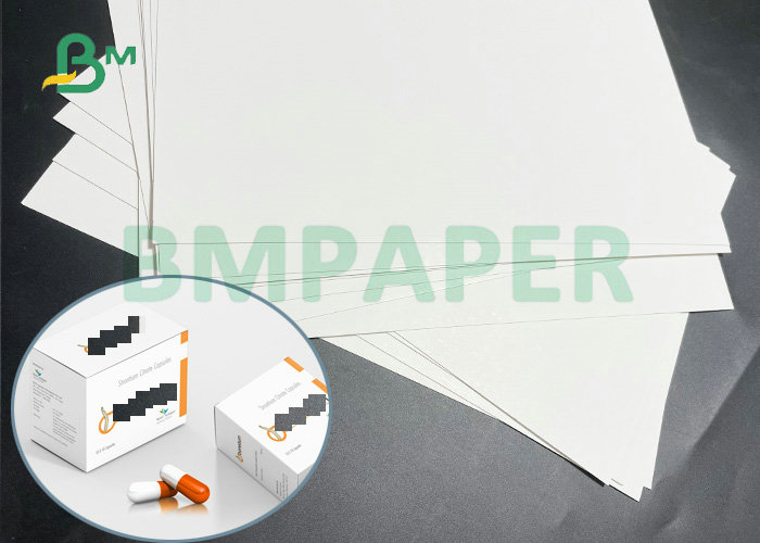 300grs 350grs High Pulp White GC1 Board 34'' Roll Width For Pharma Boxes