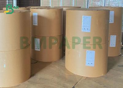 China High Tensile Strength Dark Brown Color Extensible Kraft Paper Roll With 102cm Width for sale
