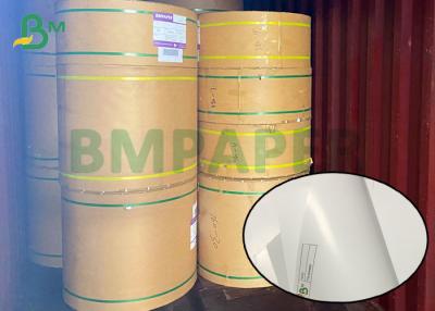 China Virgin Pulp Chromo Gloss Coated 80gsm C1S Art Paper Rolls 720mm 1020mm Width for sale
