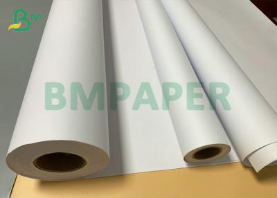 China High Brightness 24lb 28lb Coated CAD Plotter Paper 36''  x 300ft White Bond Roll for sale