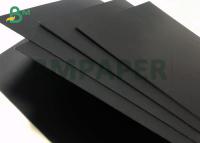China 1.5mm 2mm Thick Laminated Full Black Cardstock Board Sheet For Packaging Box for sale
