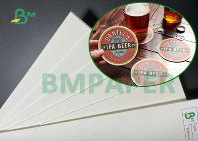 China 70x100cm Sheet Size White Beermats Paper 325GSM 390GSM For Coasters for sale