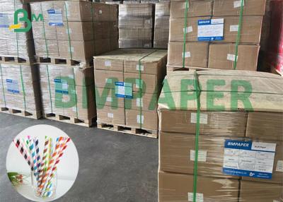 China 15mm 19mm 60gsm Straw Paper Roll White Kraft Colour Stripe Printable MG Craft Paper for sale