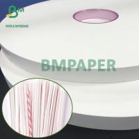 China 24gsm 28gsm Eco - friendly Straw Wrapping Paper White Rolls 26mm 29mm 32mm for sale