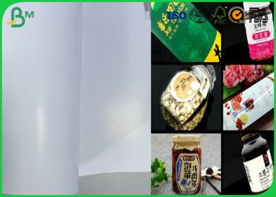 China Roll Packing Gloss Couche Paper 100% Virgin Wood Pulp For Making Label  / Wine Label for sale