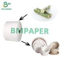 China Food Grade Sugar Cane Bagasse Paper Biodegradable Sugarcane Fiber Paper Natural Color Raw Material 90g - 320g for sale