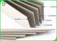 China Recycled Pulp Grey Chipboard Sheets Strong Stiffness 1.5mm Grey Paper for sale