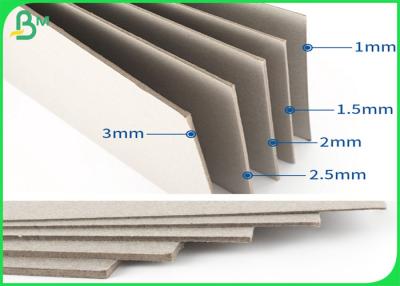 China Recycled Pulp Grey Chipboard Sheets Strong Stiffness 1.5mm Grey Paper for sale