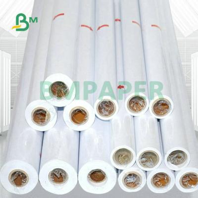 China 20LB Printable White Color CAD Paper Bond Roll 610mm 914mm 1070mm 2