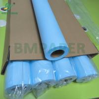 China Uncoated Ink Jet Single Sided Blue Colored Plotter Paper for CAD Drawings for sale